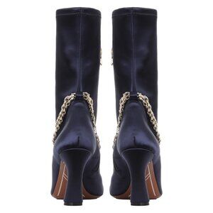 Zimmermann | Shoes | New In Box Zimmermann Satin Navy Crescent Boot ...